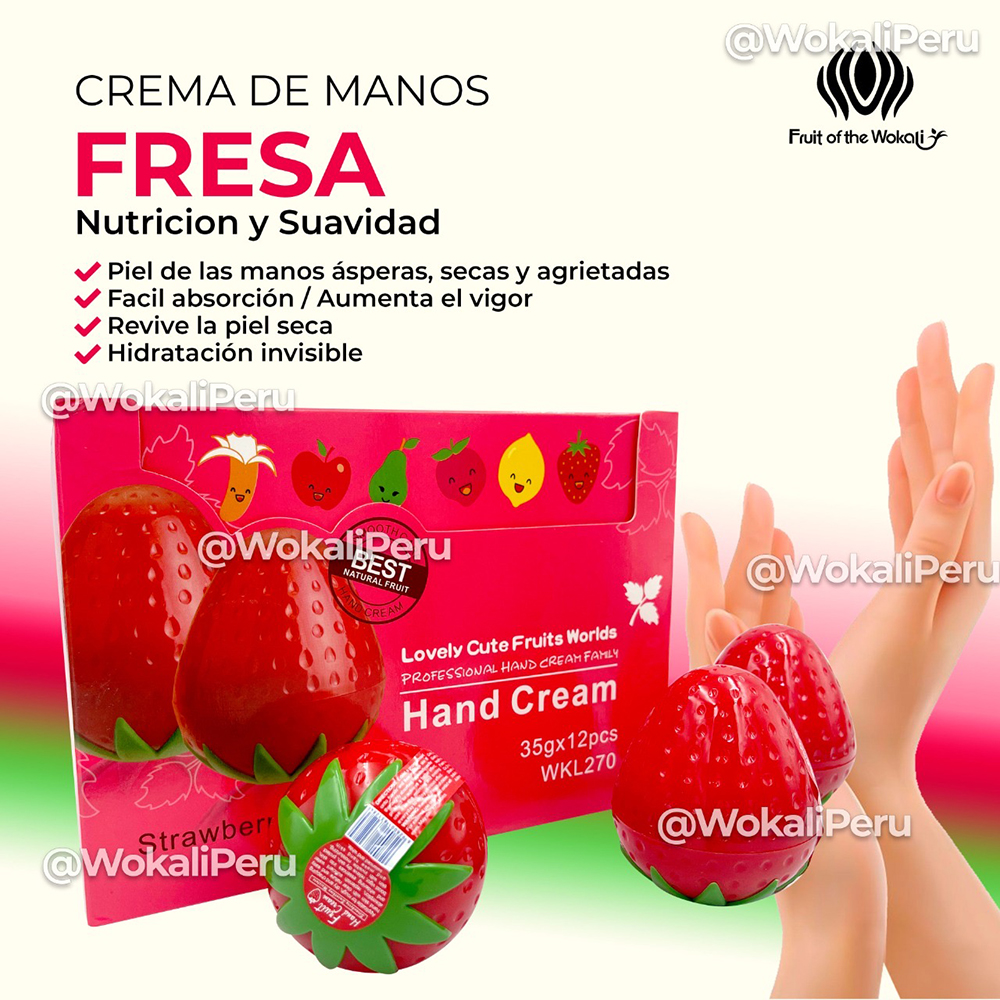 Crema de Manos de Fresa 35gr – Jampaq